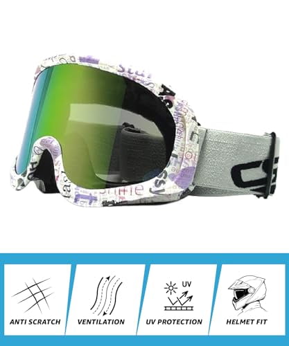 CRG Sports Motorcycle Goggle ATV Dirt Bike Off-Road Racing Anti-Fog UV ...