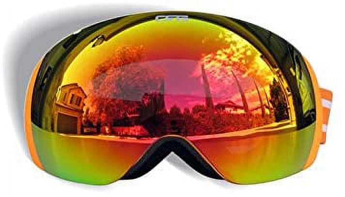CRG Sports Ski Goggles 100% UV Protection Frameless Snowboard Goggles ...