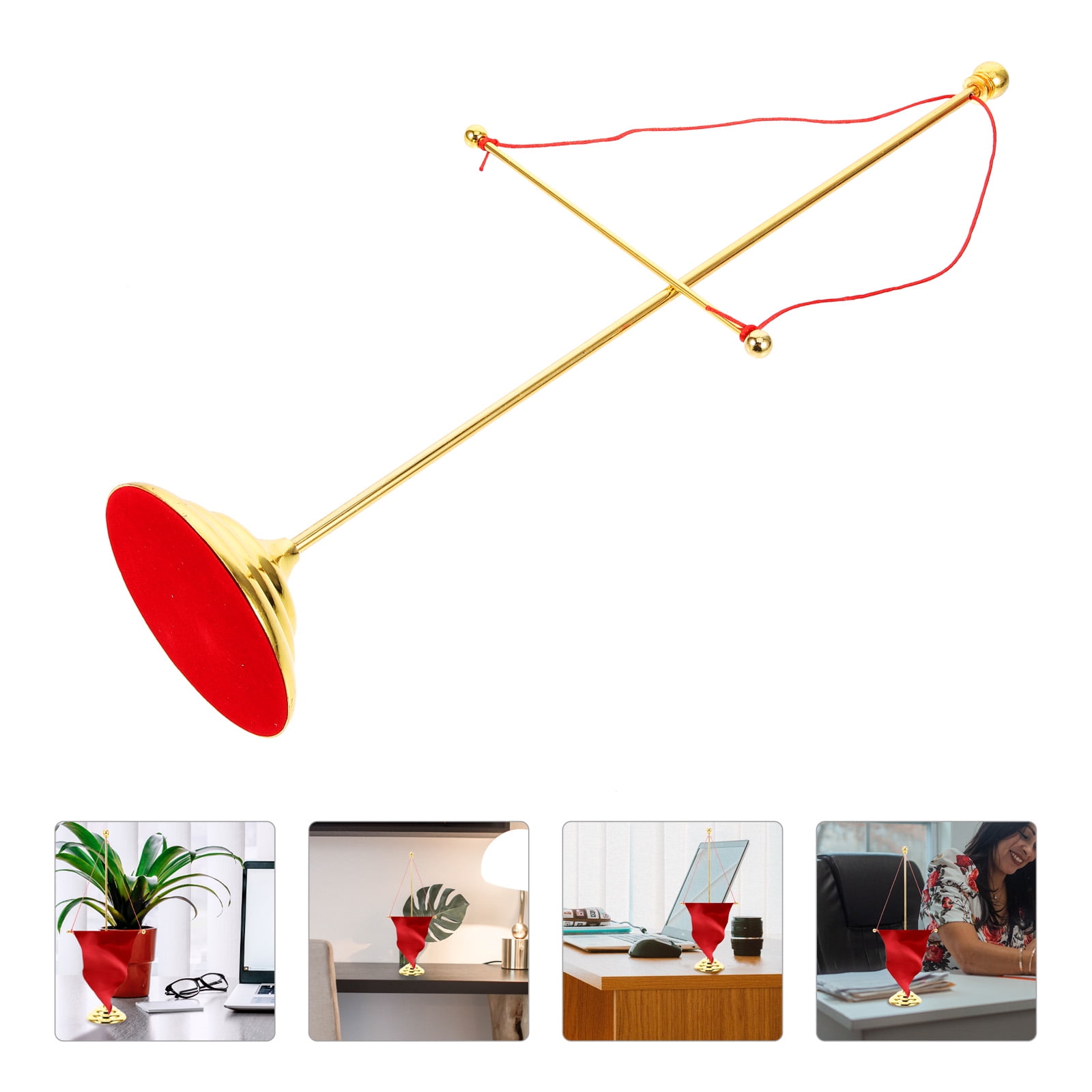 CRILSTYLEO 1 Set Golden Iron Flag Pole for Displaying Flags and Office ...