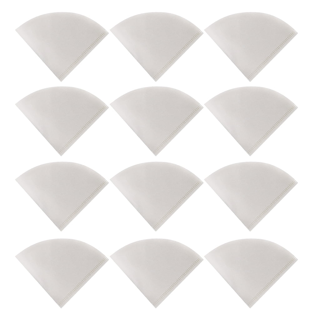CRILSTYLEO 100Set Paper Coffee Filters Cone Shape White Natural Paper ...