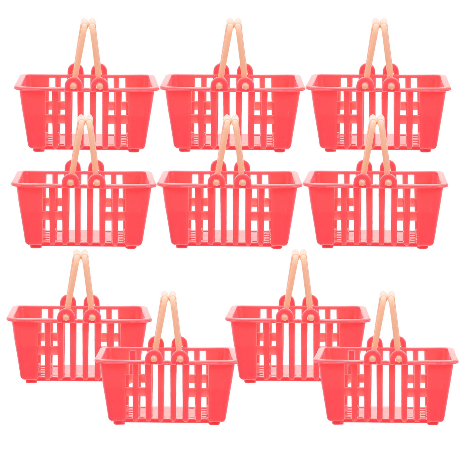 CRILSTYLEO 10Pack Mini Shopping Basket Red for Children Collectors ...