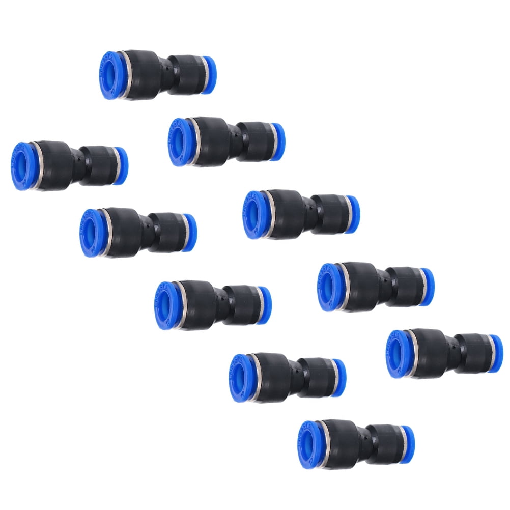 CRILSTYLEO 10Pcs Black Plastic Steel Quick Connect Fittings Pneumatic ...