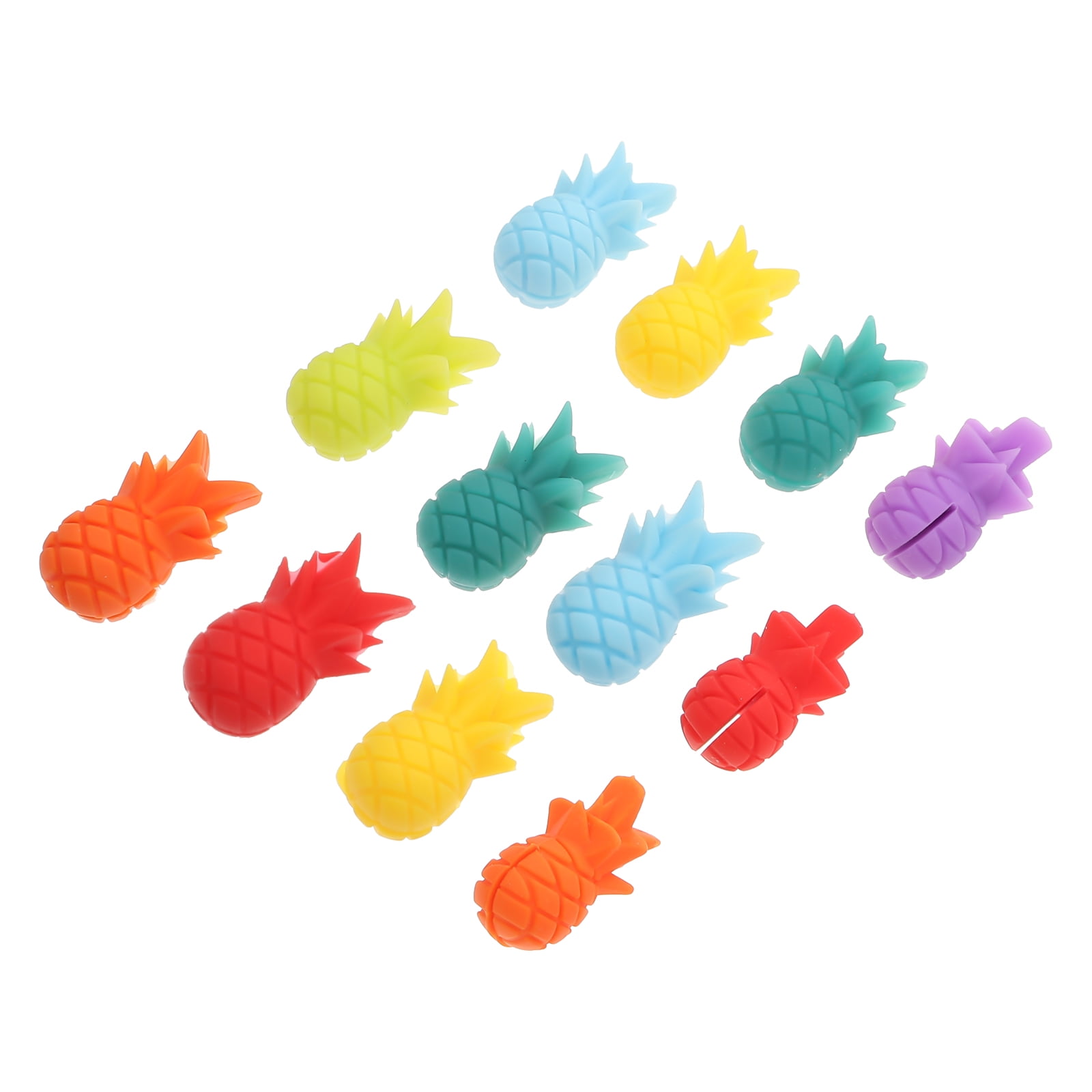 CRILSTYLEO 12Pcs Pineapple Model Silicone Markers for Glassware Parties ...