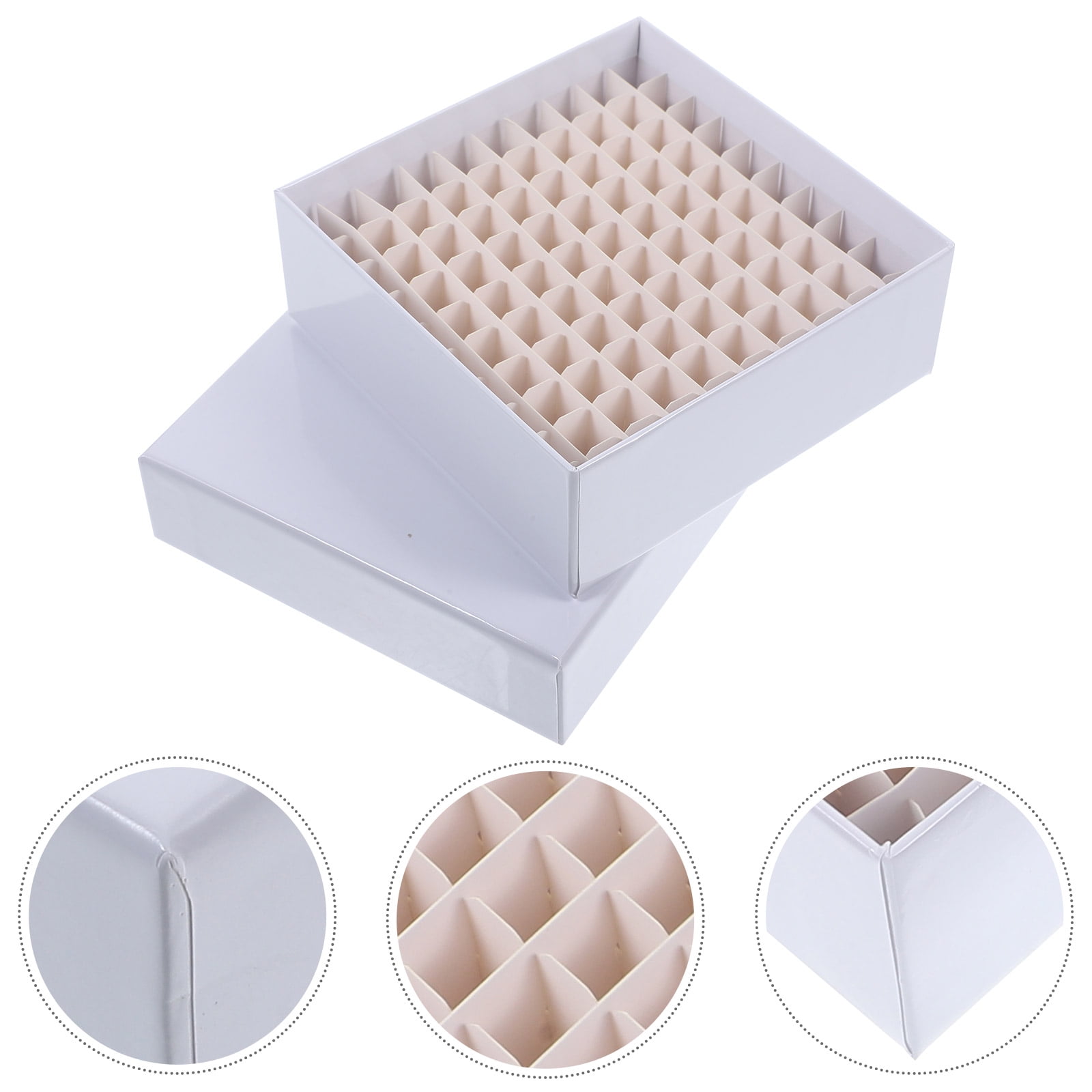CRILSTYLEO 1Pack Microcentrifuge Tube Storage Box For Freezer White ...