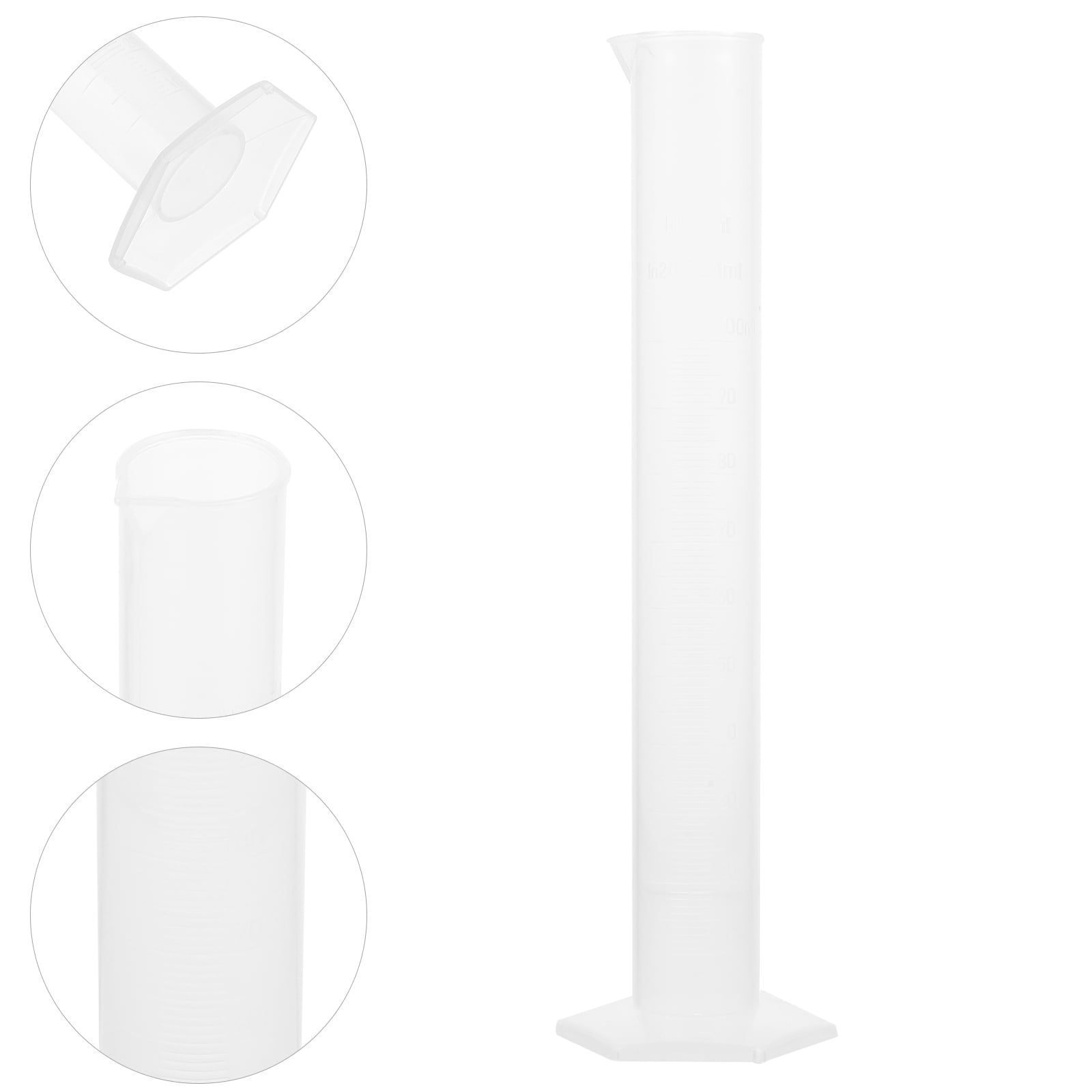 CRILSTYLEO 1Pack Transparent Test Tubes Measuring Cylinder for Home Use ...