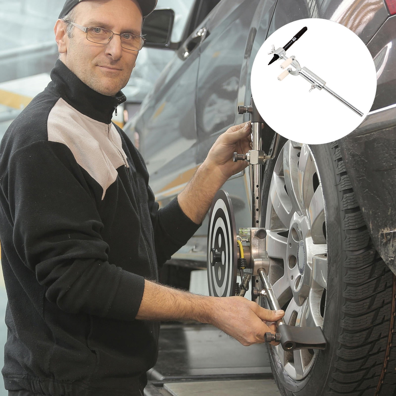 CRILSTYLEO 1Pack Wheel Eyebrow Scriber Iron Multi Function Tool ...