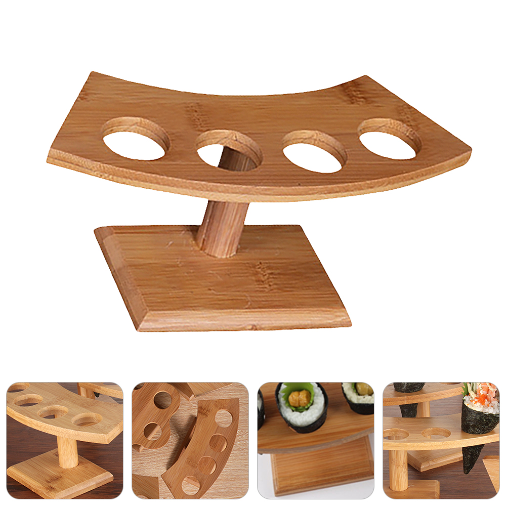 CRILSTYLEO 1Pcs Hand Roll Bamboo Storage Rack Ice Cream Cone Holder ...