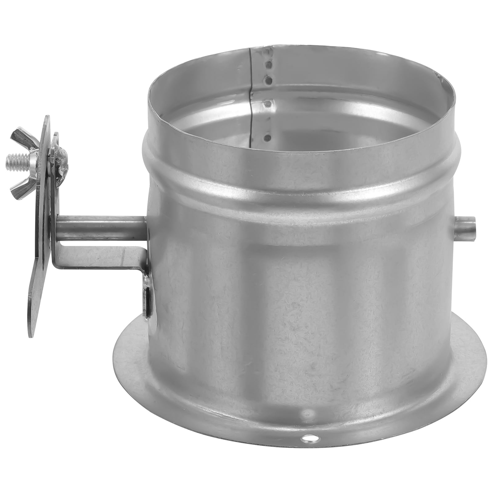 CRILSTYLEO 1Set Duct Damper Silver Stainless Steel For Home Users 6.3X4 ...
