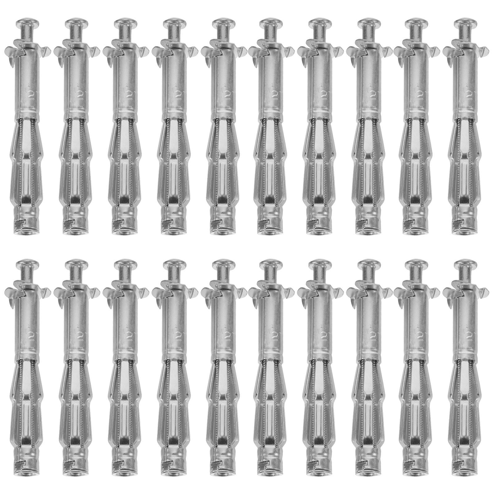CRILSTYLEO 20 Sets Silver Hollow Door Anchors and Screws Easy ...
