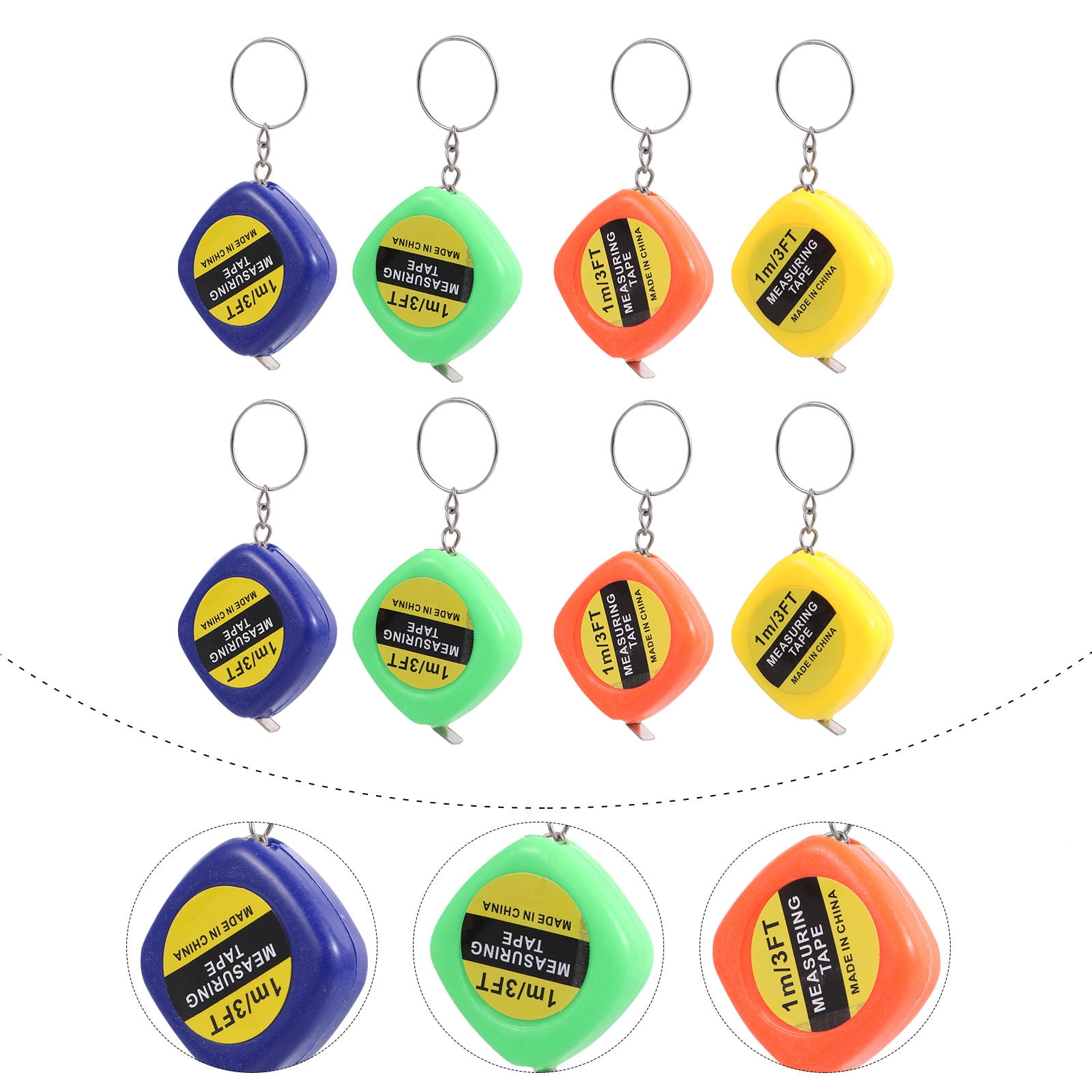 CRILSTYLEO 20Pcs Small Assorted Color Retractable Measuring Tape ...