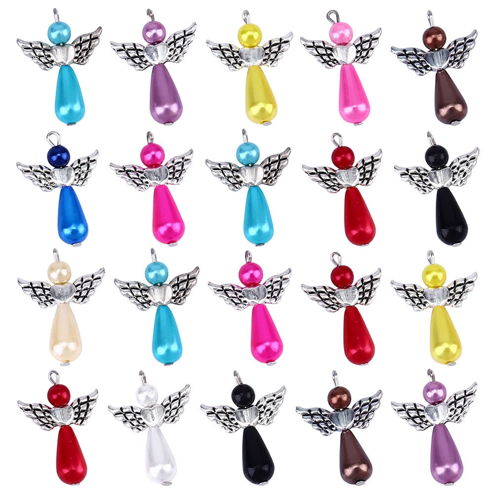CRILSTYLEO 25Pcs Charms for Jewelry Making Women in Assorted Colors and ...