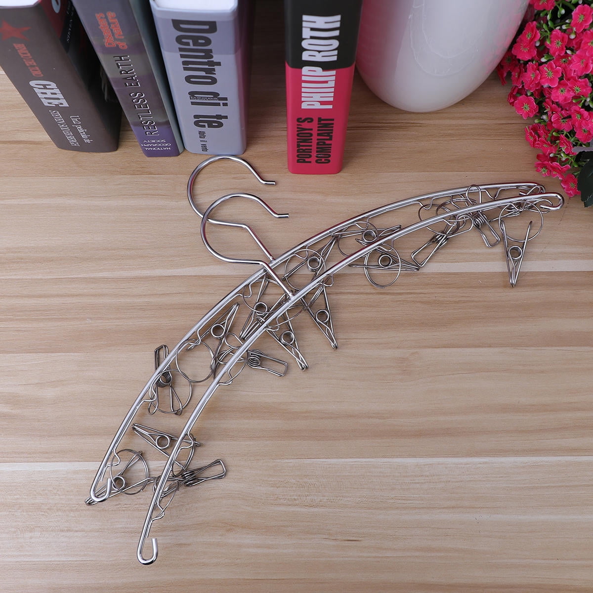 CRILSTYLEO 2Pack Laundry Hanger with Clips for Drying Clothes and Socks ...