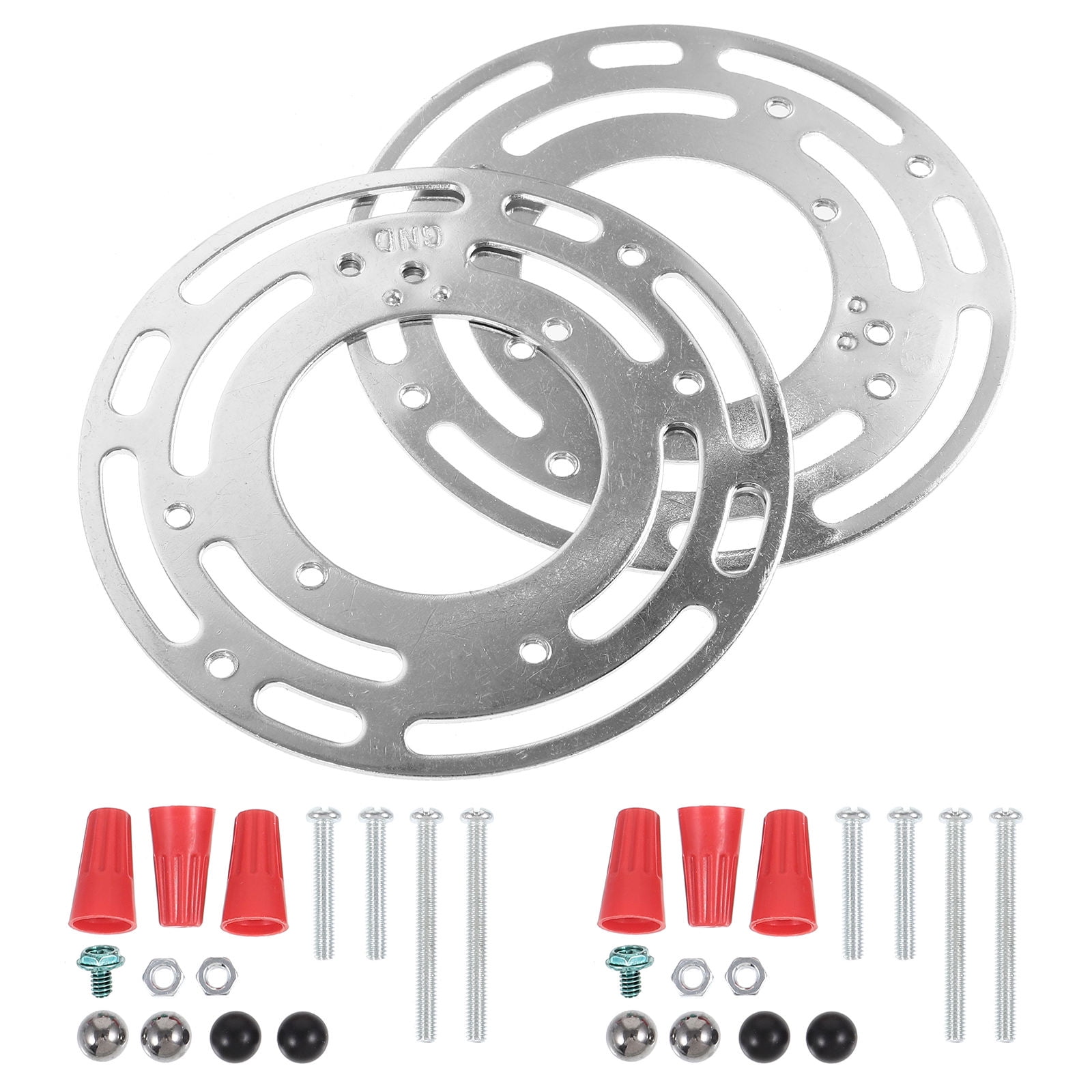 CRILSTYLEO 2Pcs Ceiling Light Brackets Round Silver Stainless Steel for ...