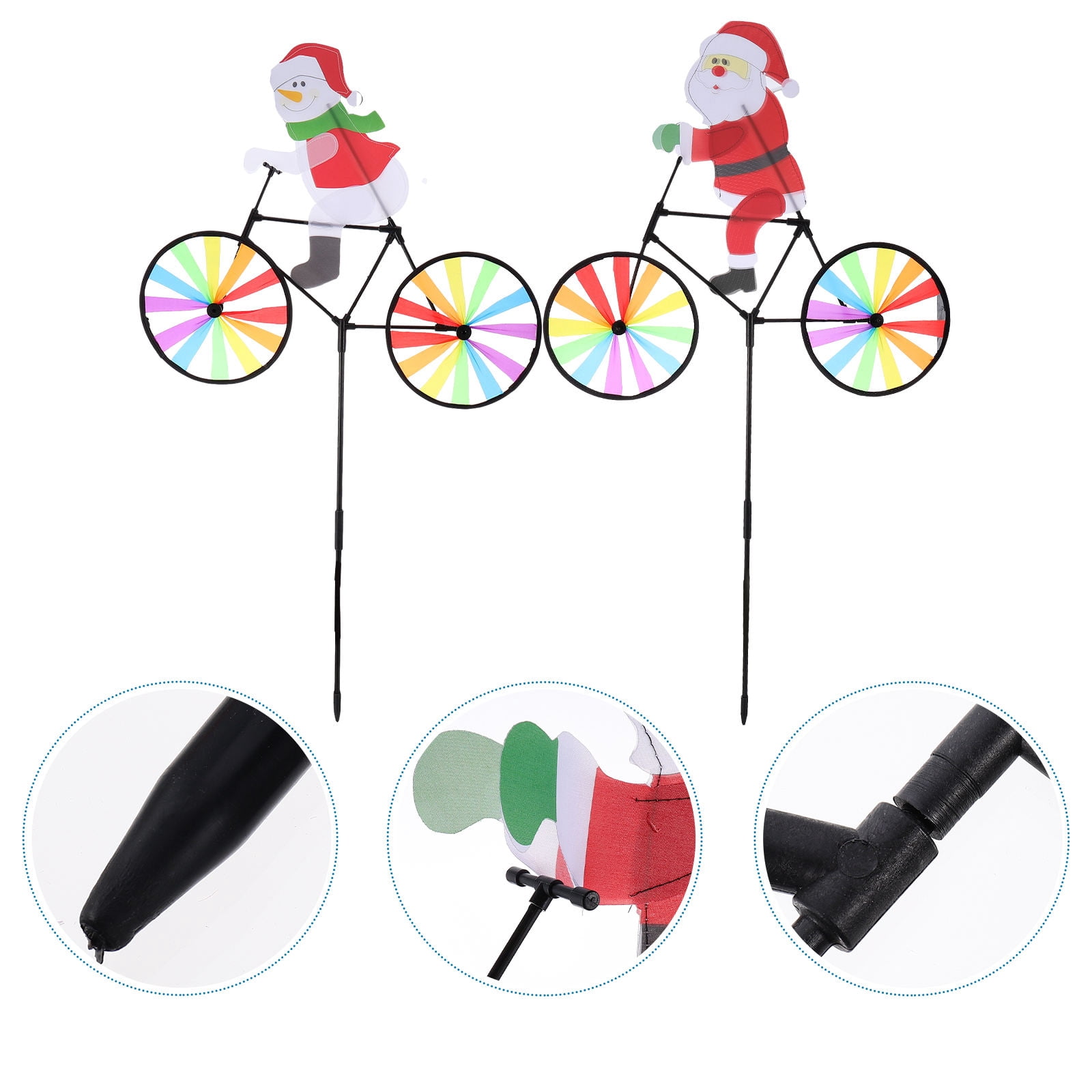 CRILSTYLEO 2Pcs Christmas Decorations Outside Multi Colored Garden ...