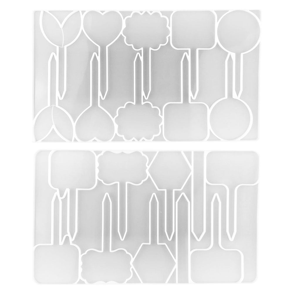 CRILSTYLEO 2Pcs Garden Labels for Epoxy Resin Deformation Transparent ...