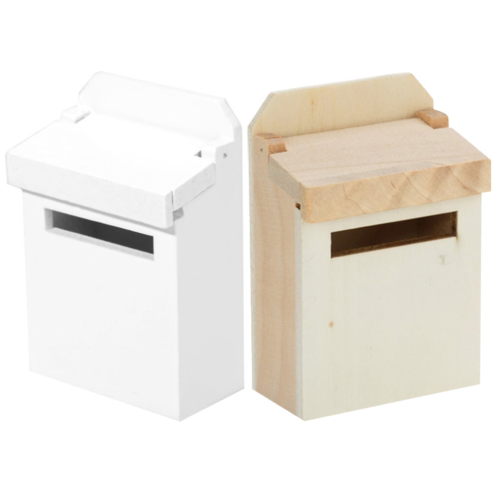 CRILSTYLEO 2Pcs Mini House Mailbox Decorative Tiny Mailbox for Garden ...