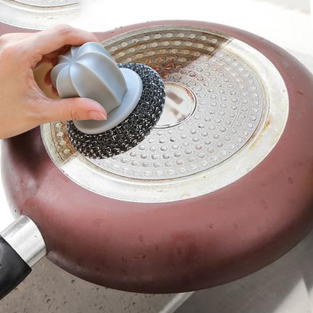 CRILSTYLEO 2pcs Pot Washing Brush Assorted Color Stain Removal Spiral ...