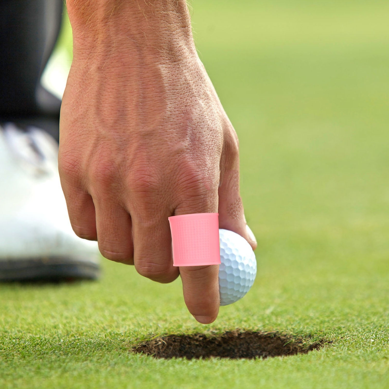 CRILSTYLEO 5Pcs Pink Silicone Golf Finger Sleeves Anti Skid Grip ...