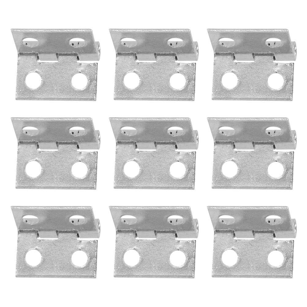 CRILSTYLEO 75Pcs Mini Hinge for Drawers Rectangular Shape Silver 0.4x0 ...