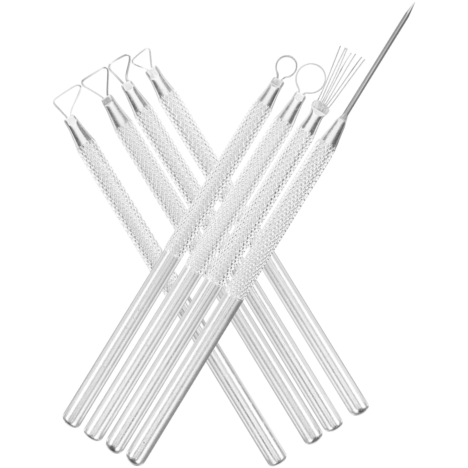 CRILSTYLEO 8Pcs Pottery Needle Tools for Pottery Making Silver Aluminum ...
