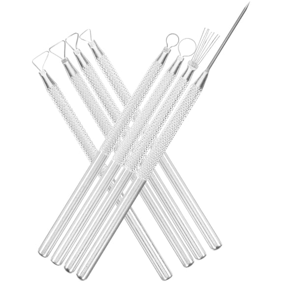 CRILSTYLEO 8Pcs Pottery Needle Tools for Pottery Making Silver Aluminum ...