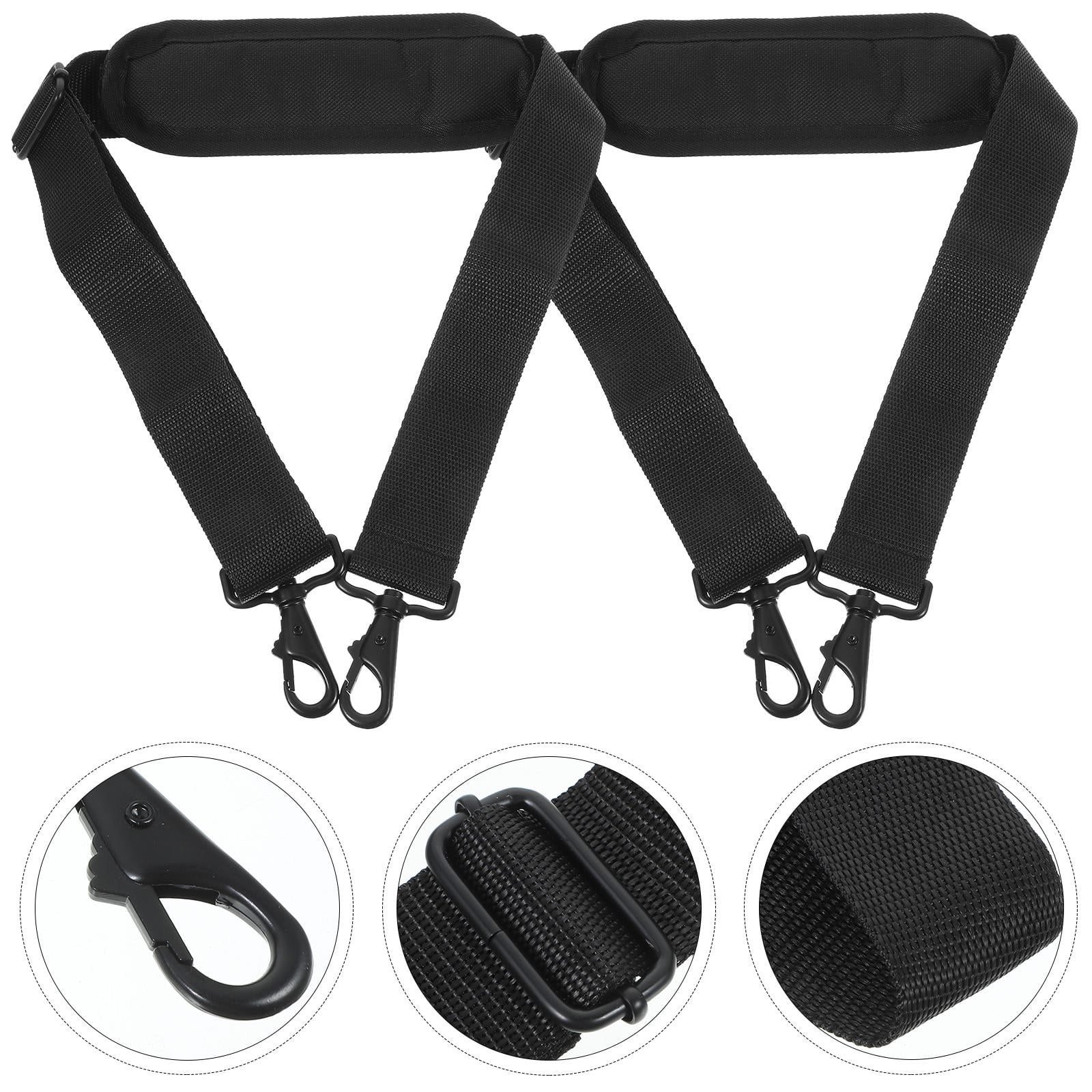 CRILSTYLEO Adjustable Shoulder Strap 2Set for Violin Case Black Color ...