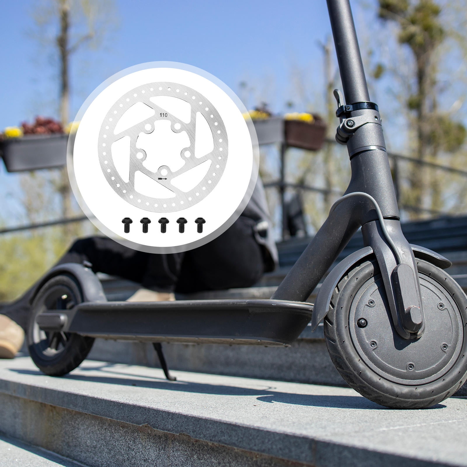 CRILSTYLEO Bike Supply Metal Electric Scooter Brake Disc 1Pack 11.8X4.3In Silver - Walmart.com