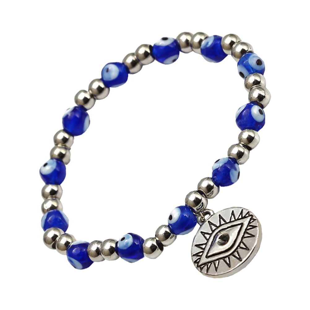 CRILSTYLEO Blue Round Eye Evil Eye Bracelet for Women Students Lovers ...