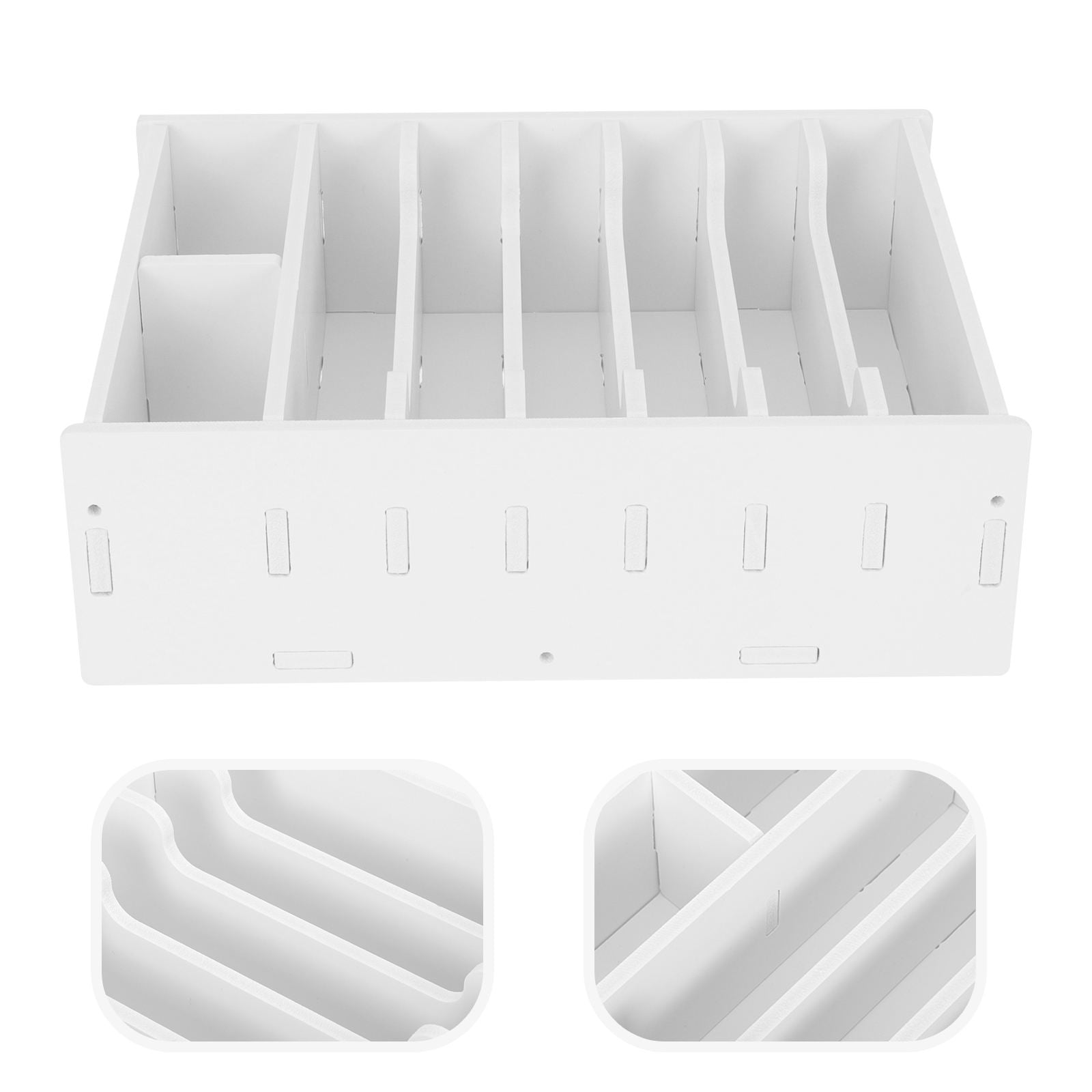 CRILSTYLEO Cash Register Tray 1Pack White Wood Multi Functional Storage ...