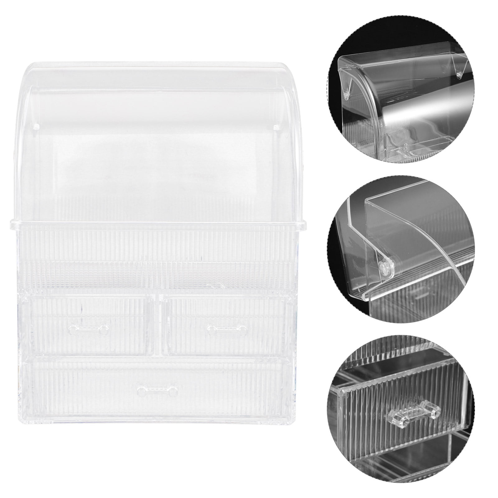 CRILSTYLEO Desktop Makeup Organizer 1Set with Drawers for Cosmetics and ...