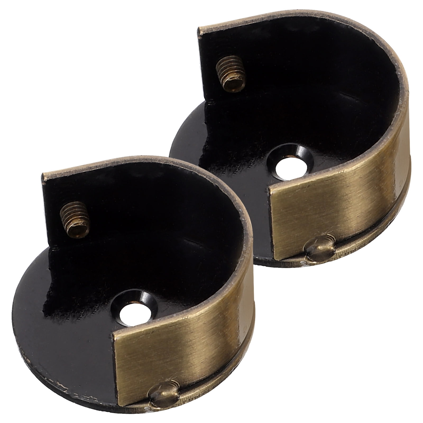 CRILSTYLEO Drapery Rod Brackets 2Pcs Antique Copper Alloy Wall Support ...
