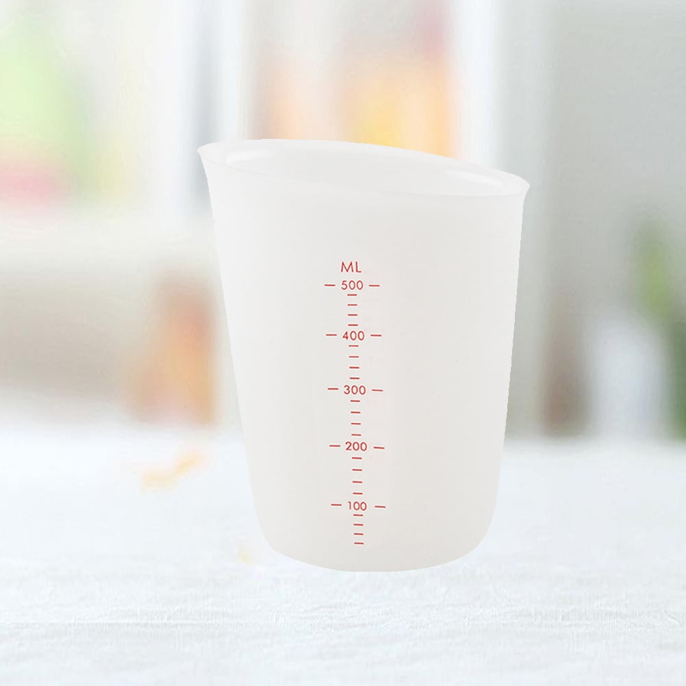 CRILSTYLEO Measuring Beaker White Silicone Container Visible ...