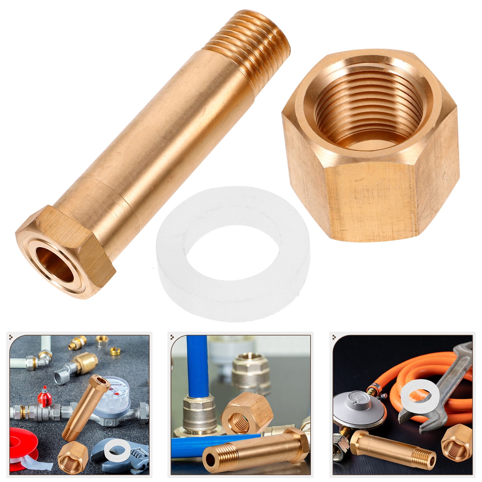 CRILSTYLEO Pressure Reducing Valve Fittings 1Set Golden Metal Pressure ...