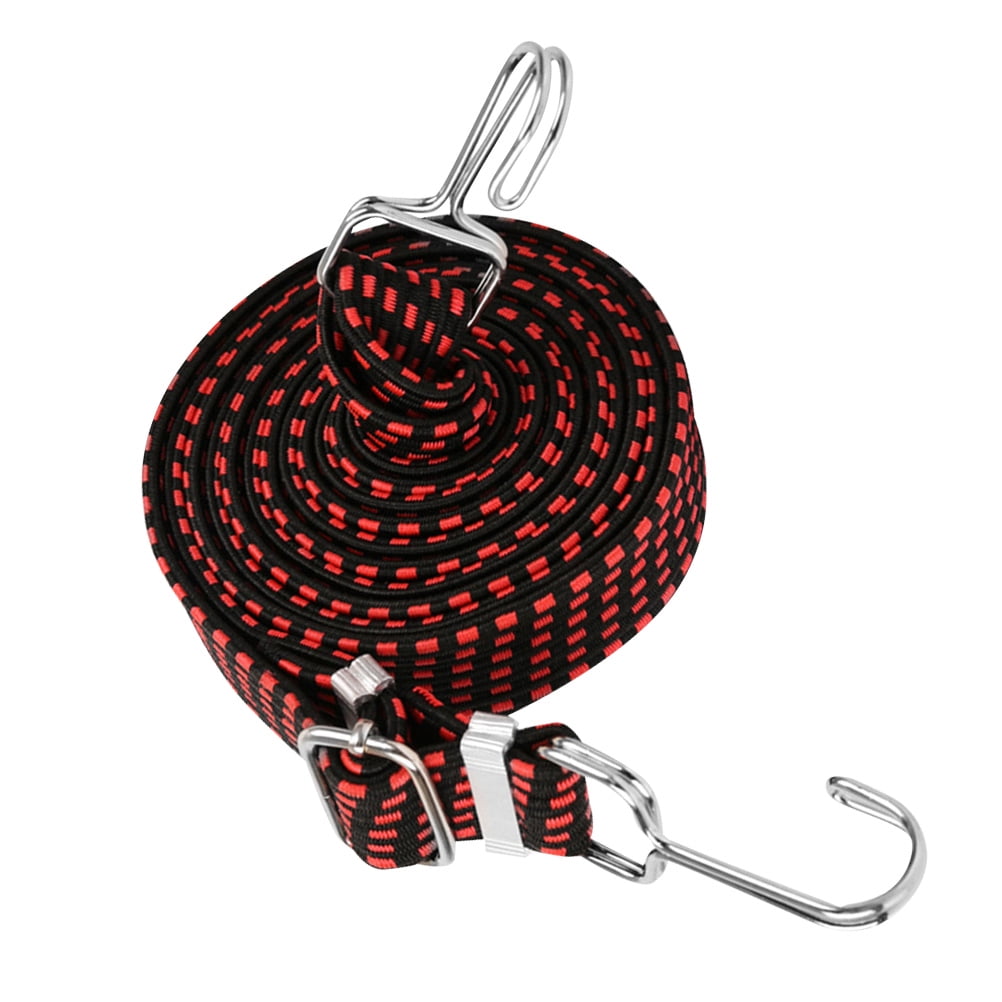 CRILSTYLEO Red Luggage Rubber Rope Elastic Bike Strap Adjustable Cords ...