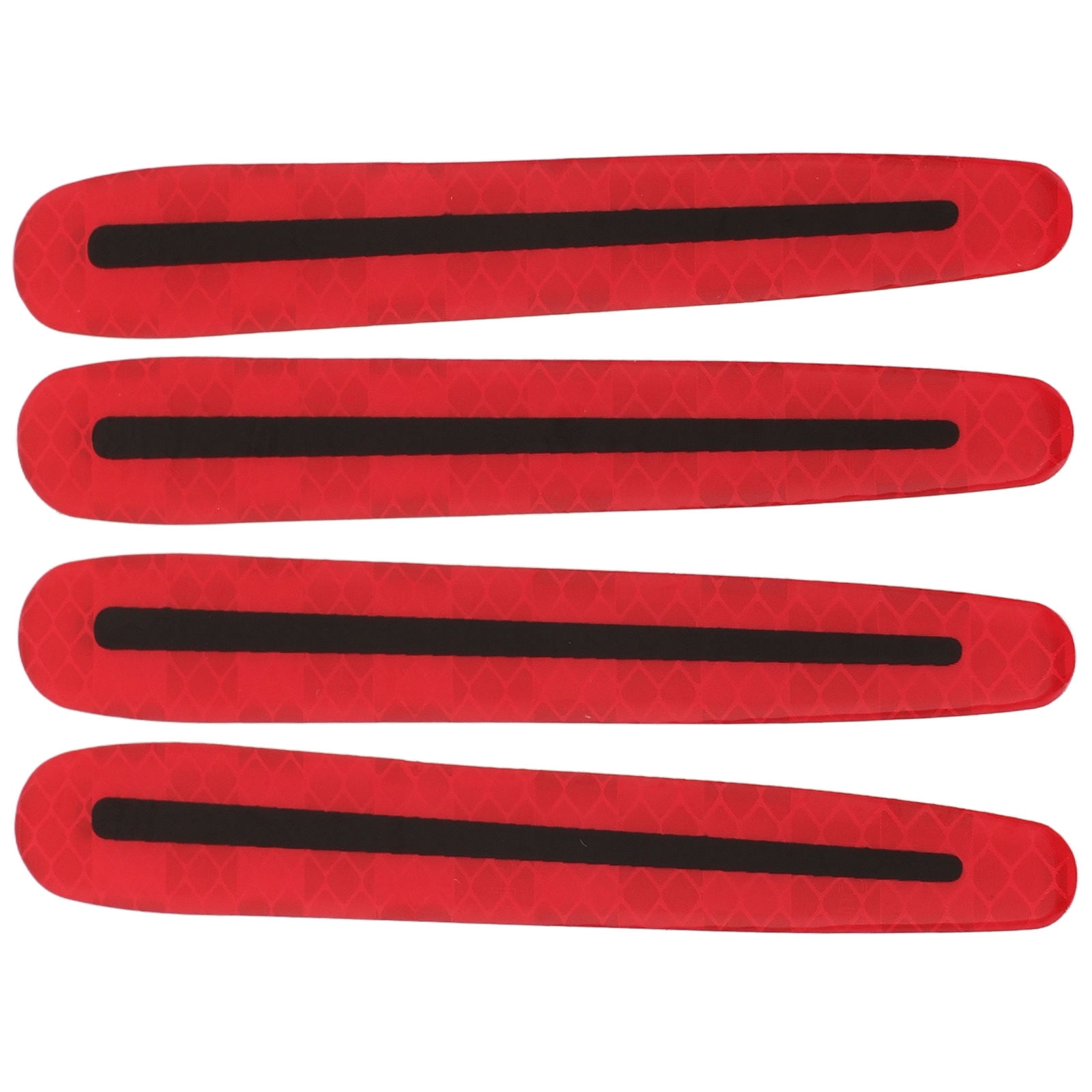 CRILSTYLEO Reflective Car Door Handle Stickers 4Pc Red Pvc Film Scratch ...