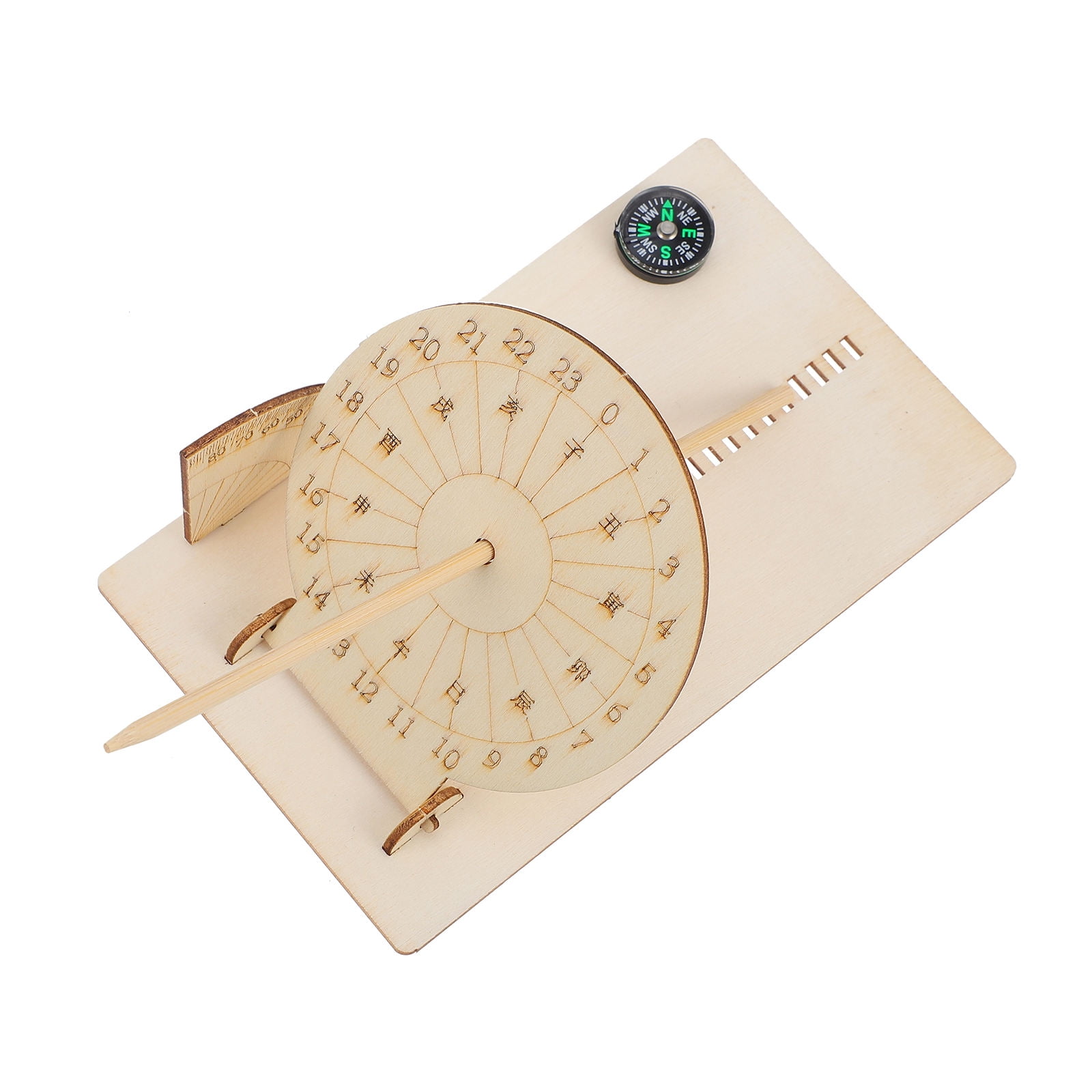 CRILSTYLEO Sun Dials Khaki Color Wooden Plastic Combination Educational ...