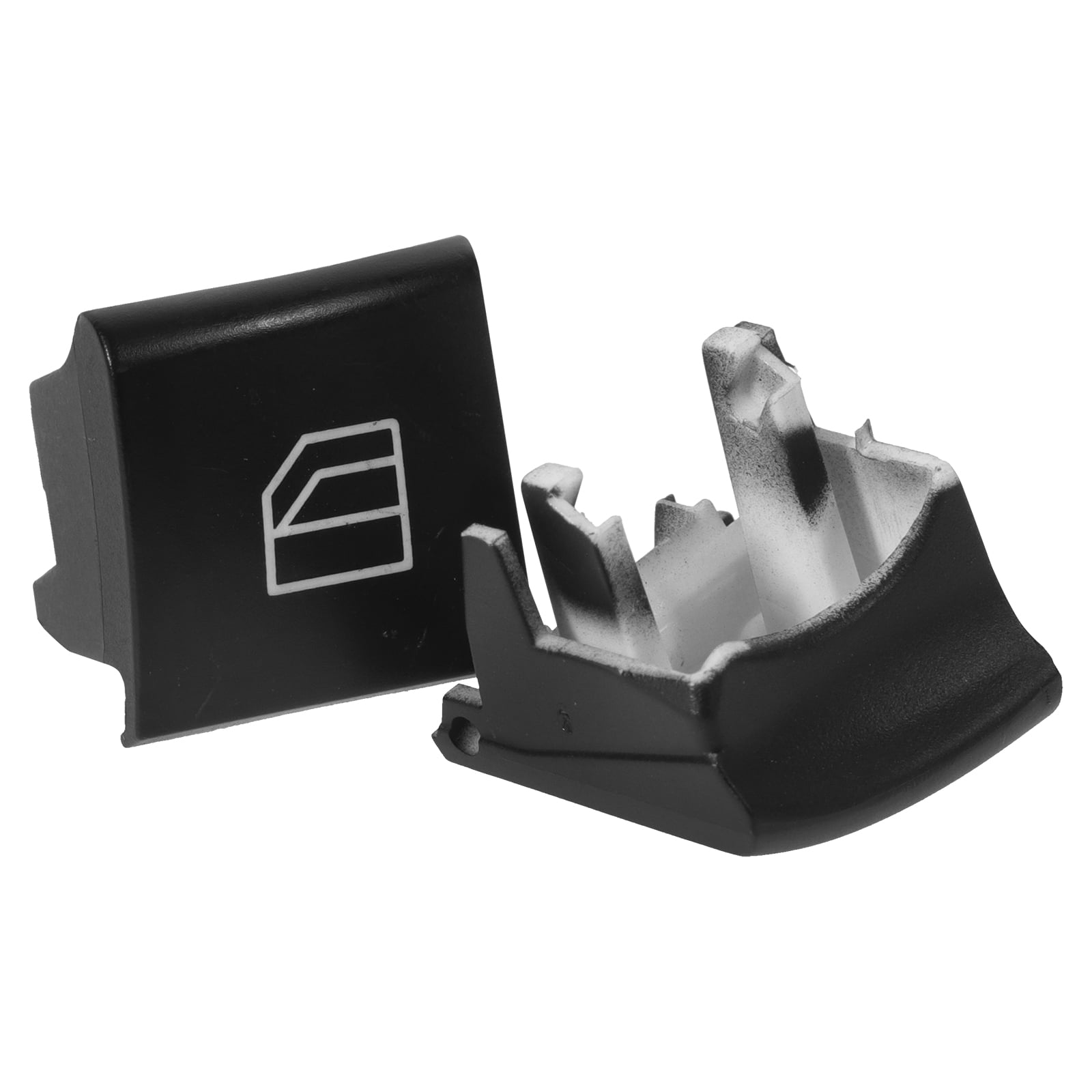 CRILSTYLEO Switch Button Cover for Car 2Pcs Black Plastic Window ...
