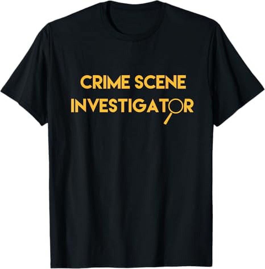 CRIME SCENE INVESTIGATOR, magnifying glass T shirt - Walmart.com