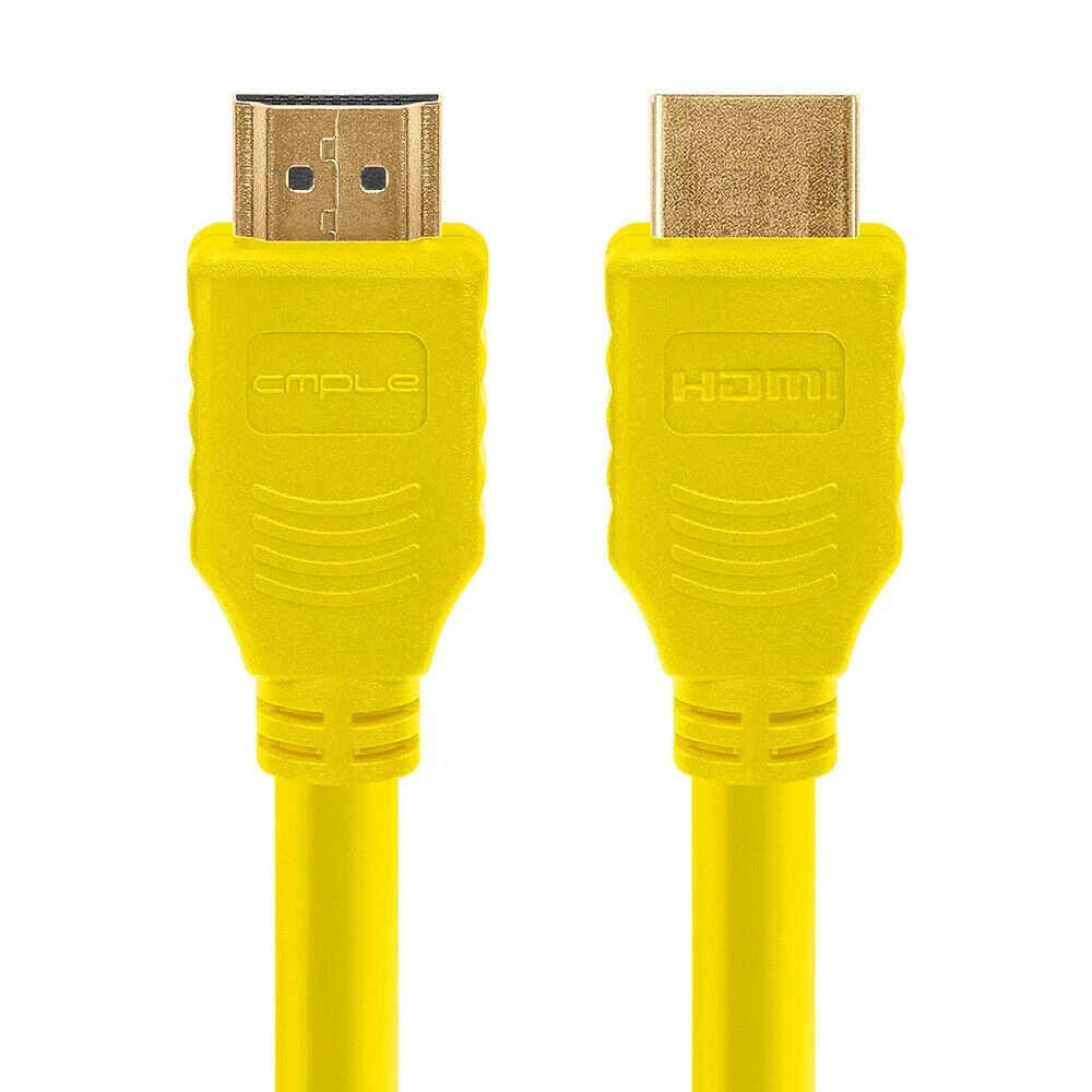 CRISP- 10Ft Yellow Hdmi Cable 28Awg High-Speed Male Cord 4K Hdtv Ps5 ...