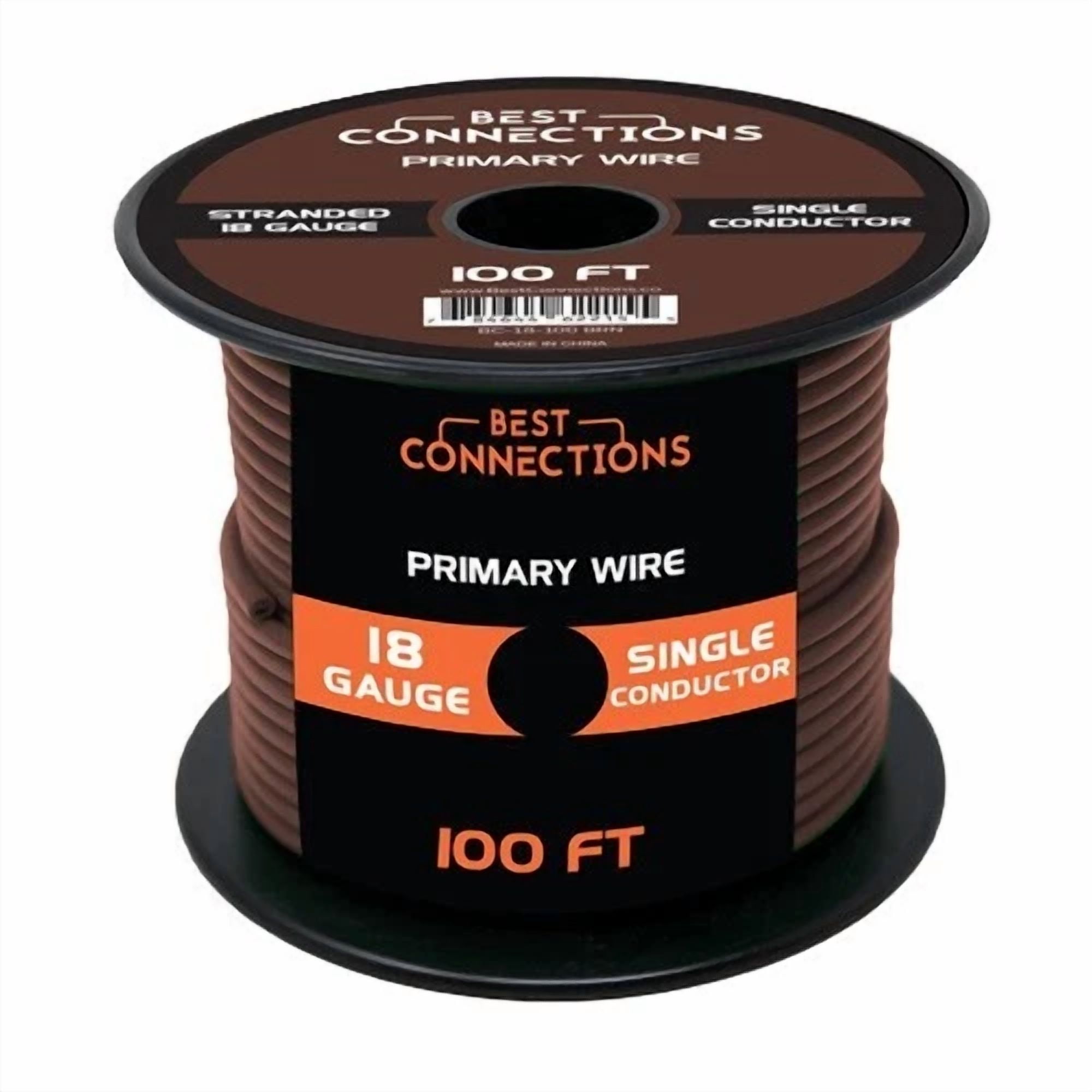 CRISP- 18 Gauge Car Audio Primary Wire (100Ft–Brown)– Remote, Power ...