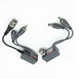 CRISP- 2Pcs Coax Cctv Video Audio Power Balun Transceiver Camera Cat5 Cable Bnc Rj45 - Walmart.com