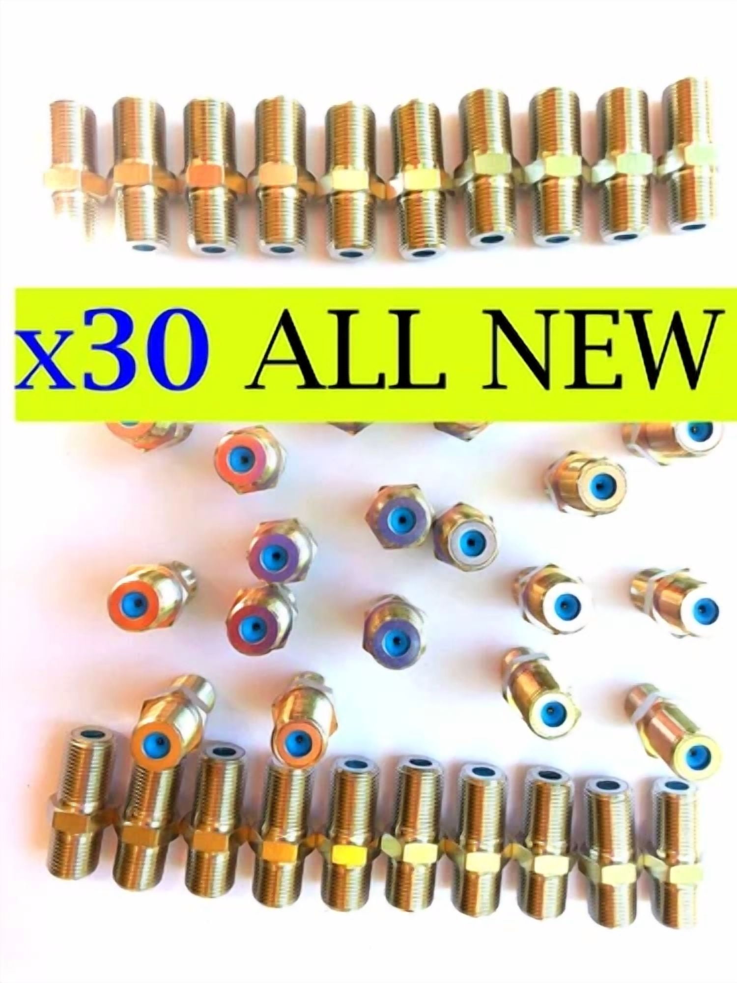 CRISP- 30 Pack Coax Cable F81 Barrel Connector Splice Rg6 3Ghz Coupler ...