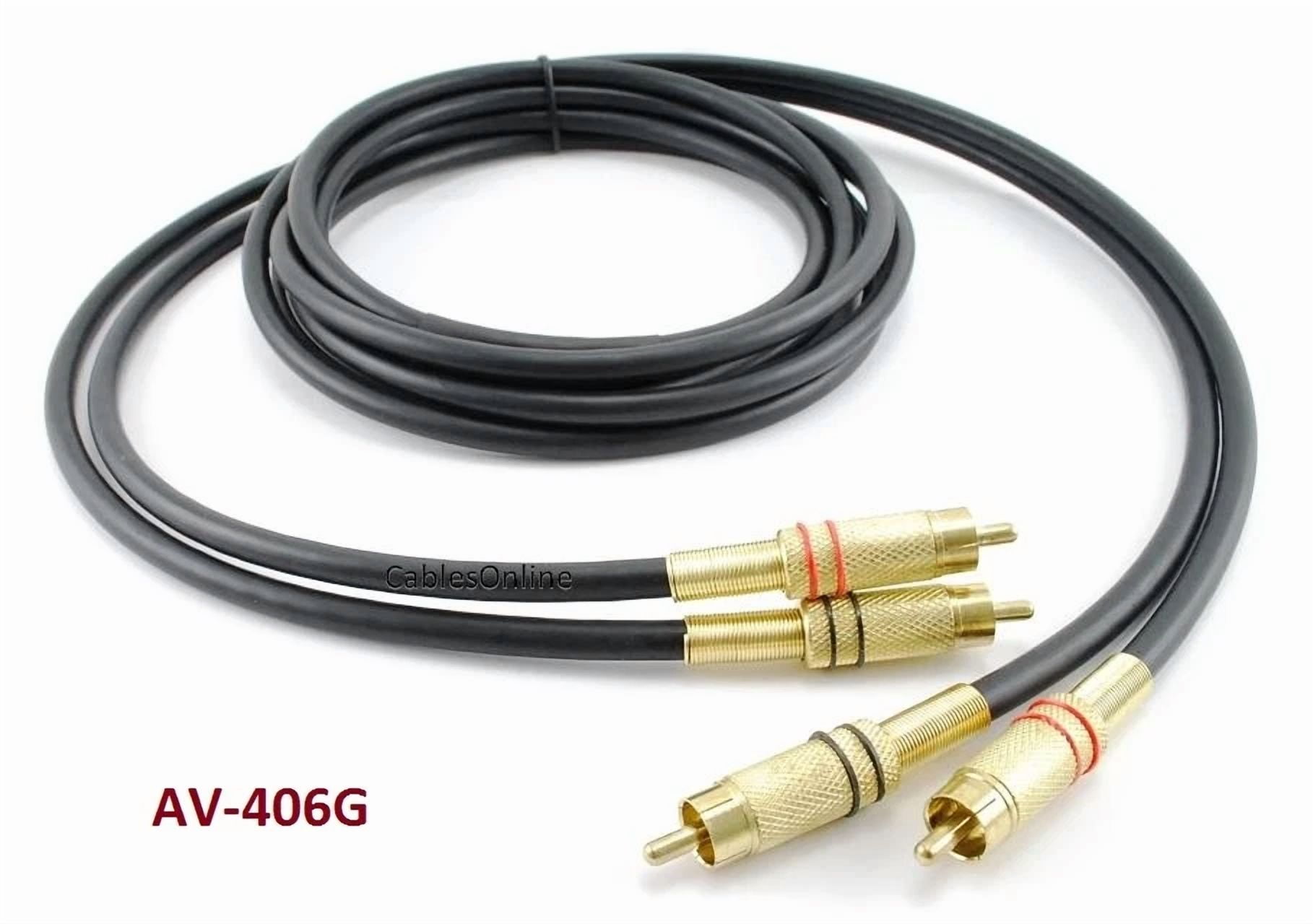 CRISP- 6Ft Premium 2-Rca Male To Male Gold-Plated Audio Cable ...
