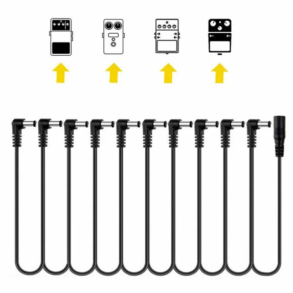 CRISP- Fite On 10-Way Daisy Chain Cable For Electric Guitar Effect ...