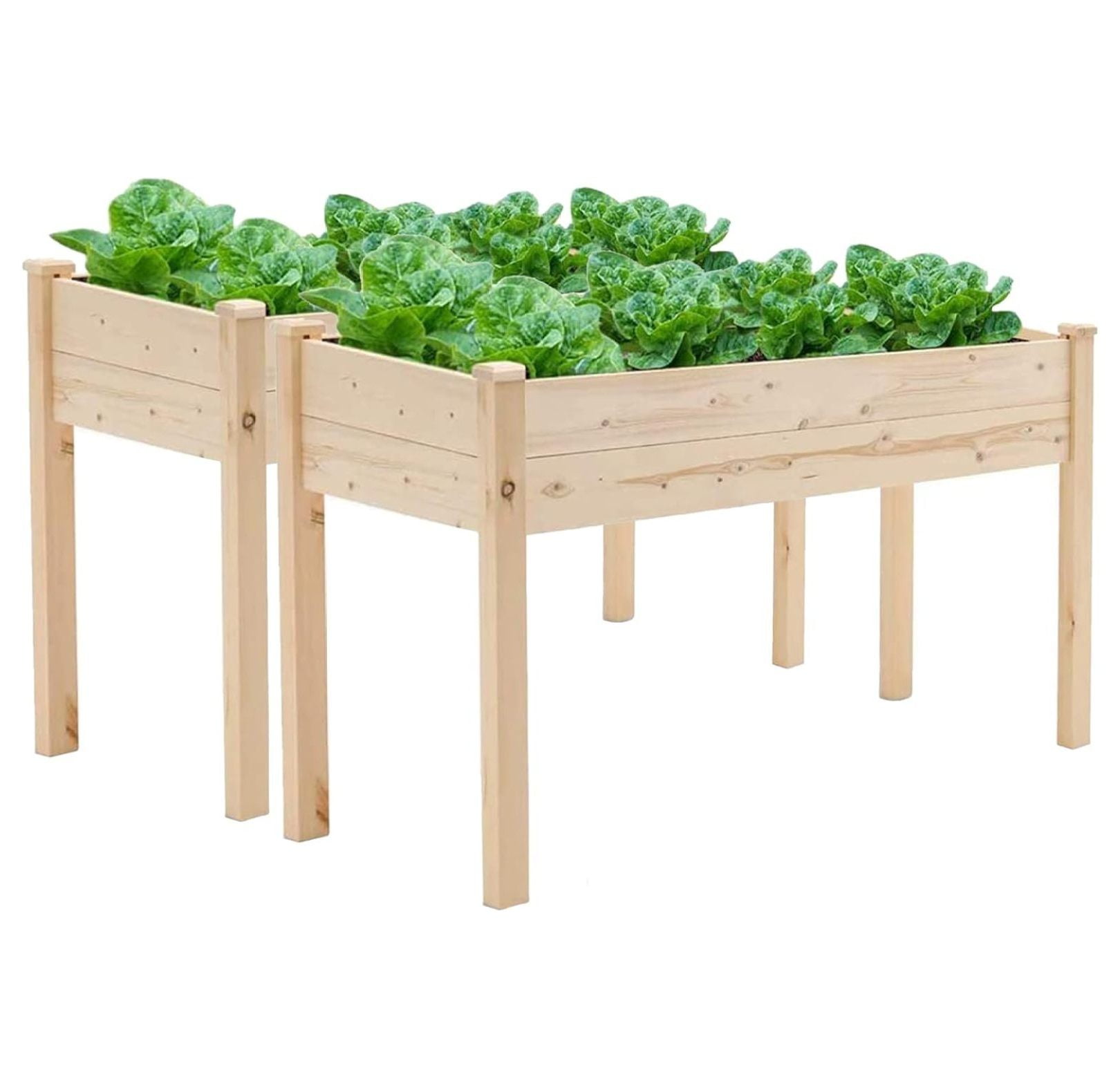 CRIXLHIX Pure Wooden Raised Garden Bed 4ft Planter Box Kit for ...