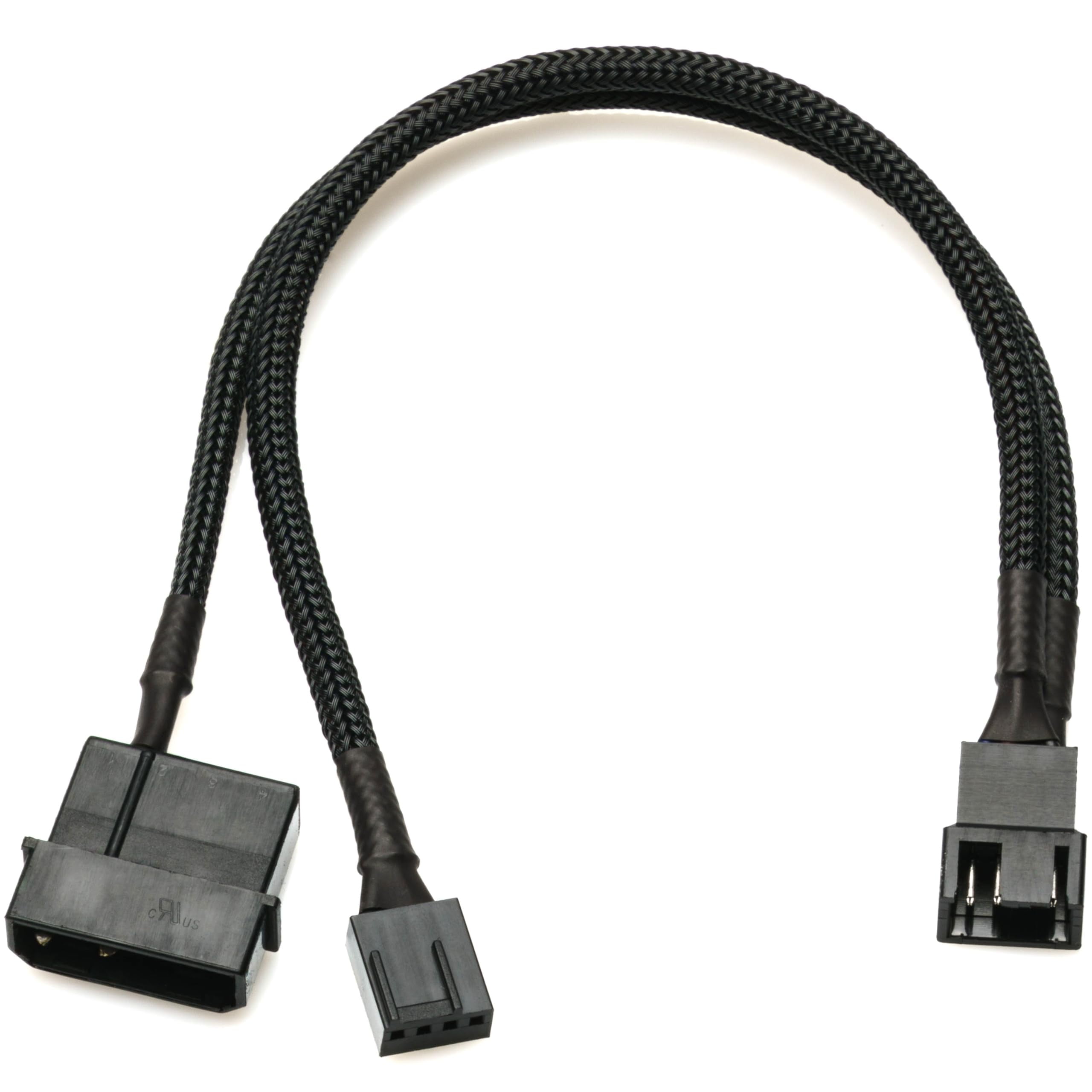 CRJ 4-Pin Molex High RRF12 Power PC Fan Adapter Cable - 10-inch (25cm ...