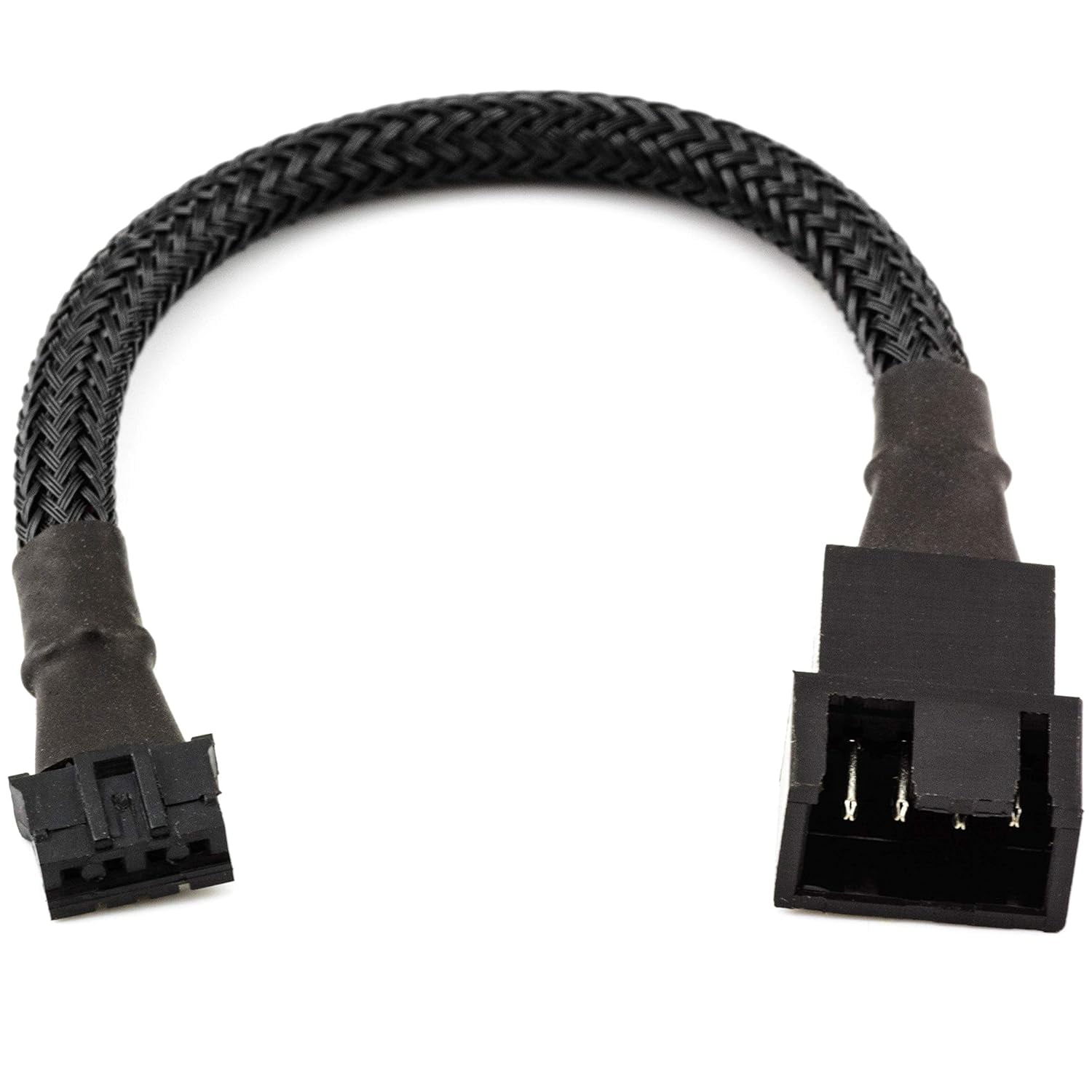 CRJ ro 4-Pin GPU Fan Adapter Cable - 6-inch (15cm), Black Sleeved - ro ...