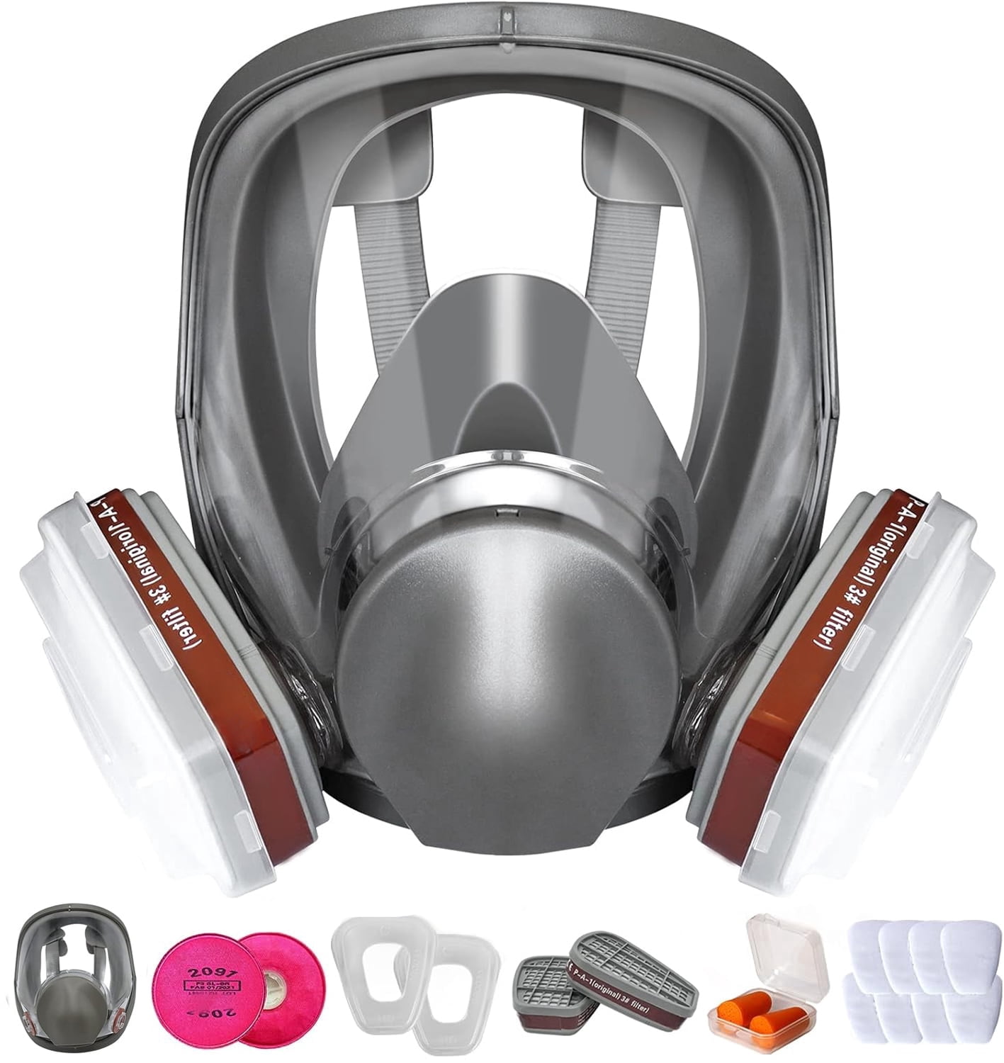 CRJKIJ Full Face Respirator Mask, Gas Mask Survival Nuclear and ...