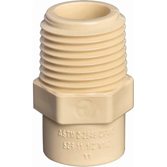 CRKMGS-1/2" 10pcs CPVC Male Adapter Fittings Coupling Male Thread to ...