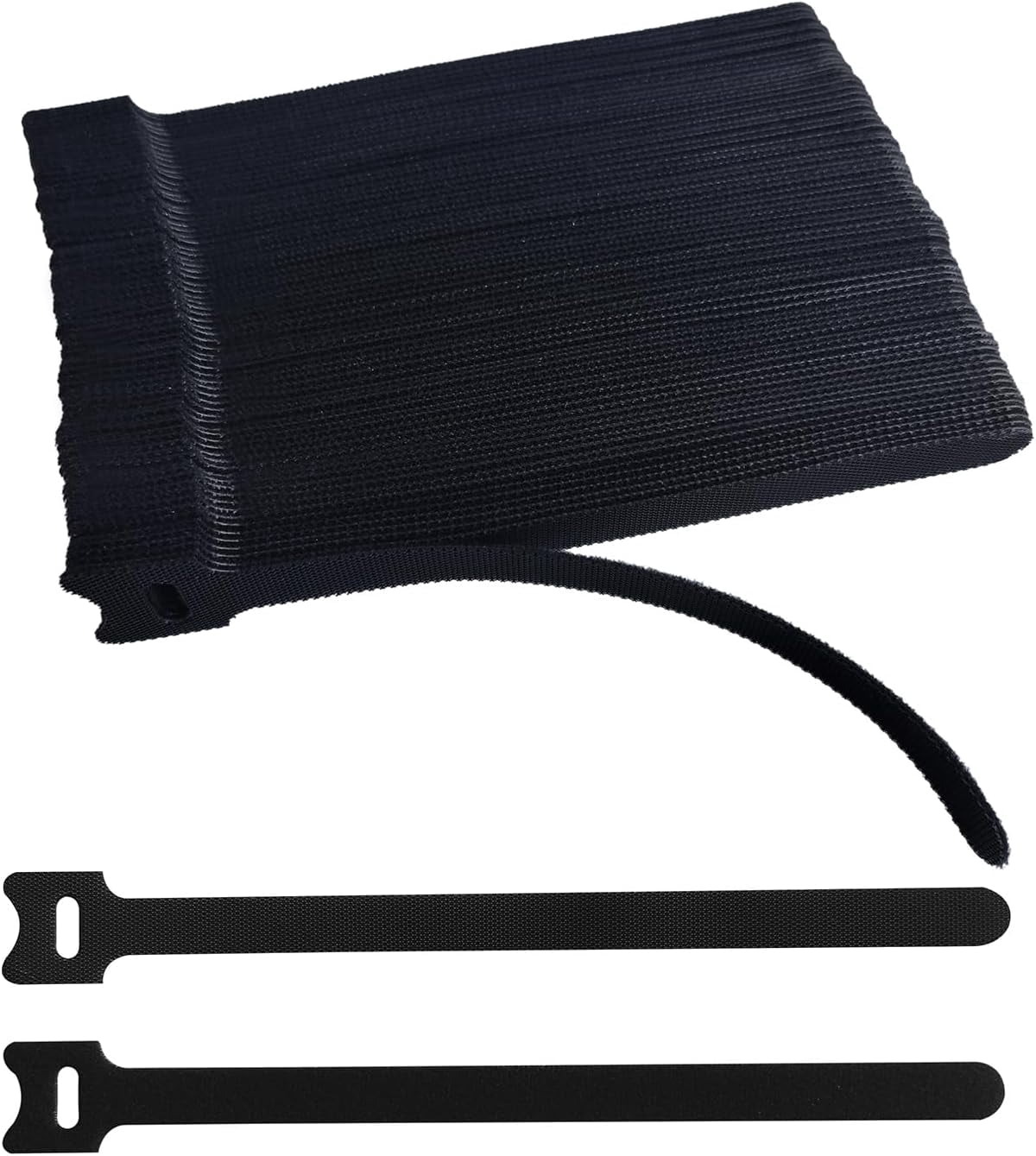 CRKMGS-100 PCS 8 Inches Black Reusable Cable Ties, Adjustable Cord ...